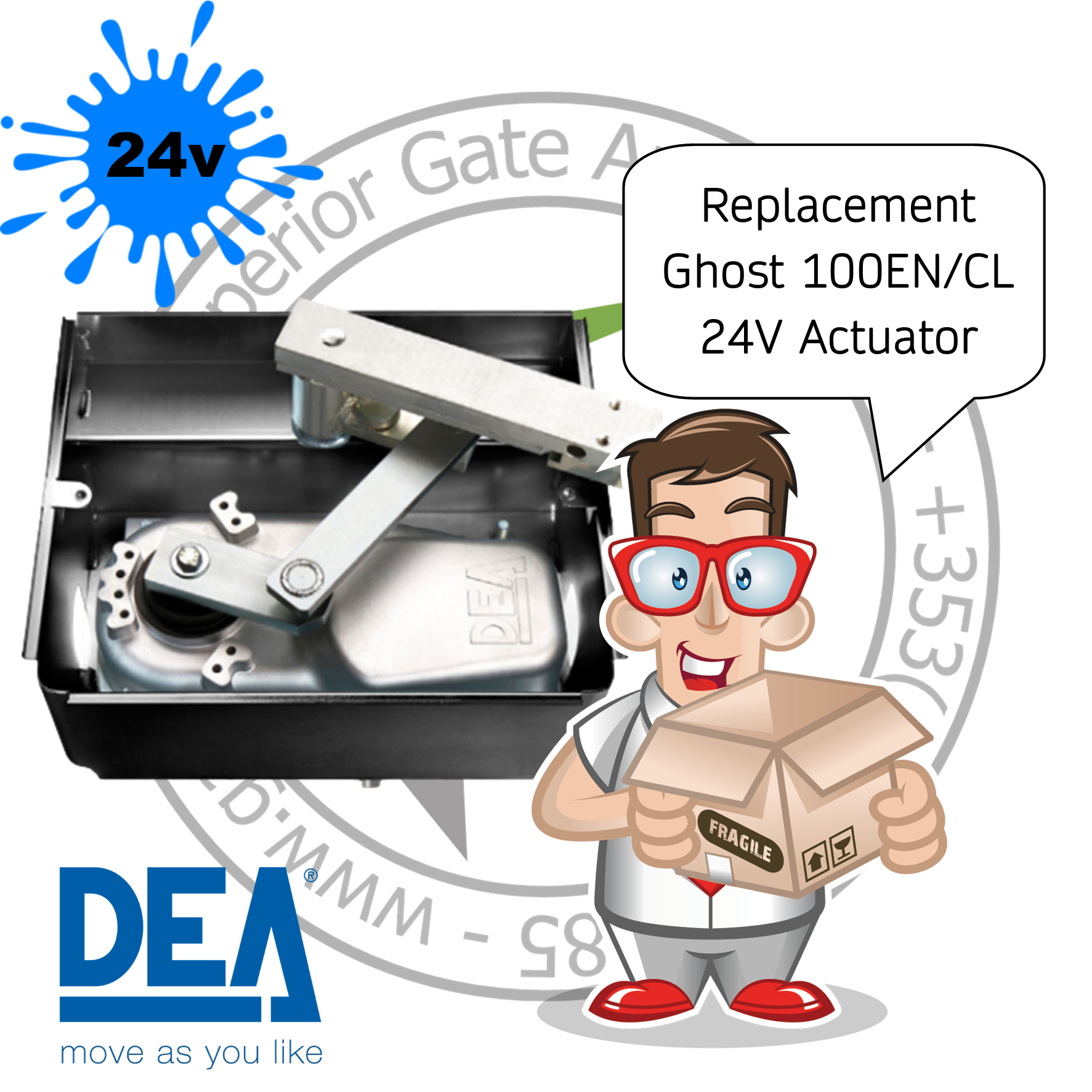DEA Ghost 100EN/CL 24v Motor 621253 – gatekits.ie